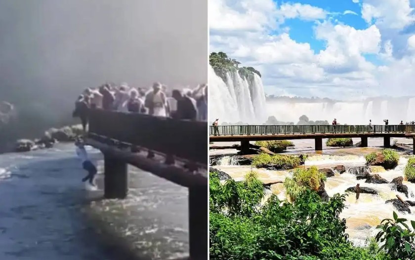 Tourist Risks His Life at World’s Largest Waterfall to Retrieve Dropped ...
